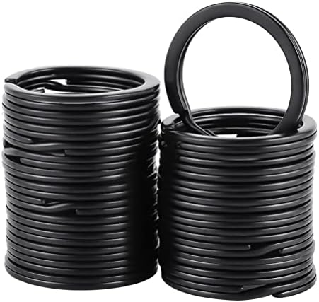 30 Pcs Round Key Rings, 1 Inch Metal Split Keychain Rings Round Flat ...