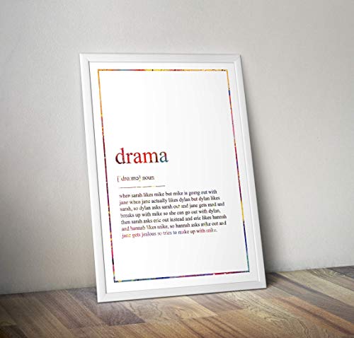 Drama Inspired definition - Print - Poster - typography print - various ...