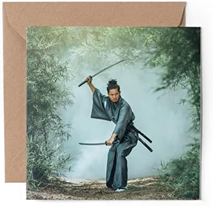 Japanese Samurai Art Birthday Card (Design 5) : Amazon.co.uk ...