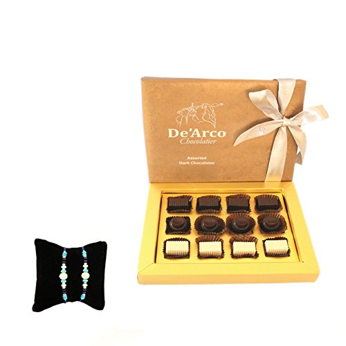 De'arco Chocolatier Dark Chocolate Gift Box, 142 Grams, 12 Pieces ...