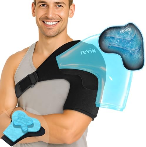 Amazon.com: REVIX XL Triple-Layer Gel Shoulder Ice Pack for Rotator ...
