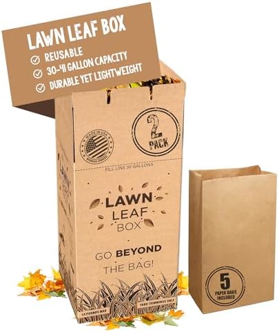 Amazon.com: Lawn Leaf Box & Lawn Leaf Paper Bags Sampler Pack - 2 Boxes ...