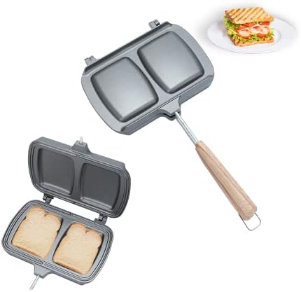 Amazon.com: Double Sided Frying Pan, Sandwich Baking Pan Sandwich Maker ...