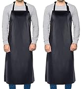 Amazon.com: Thick Waterproof Rubber Black Vinyl Apron for Men 39" Heavy ...