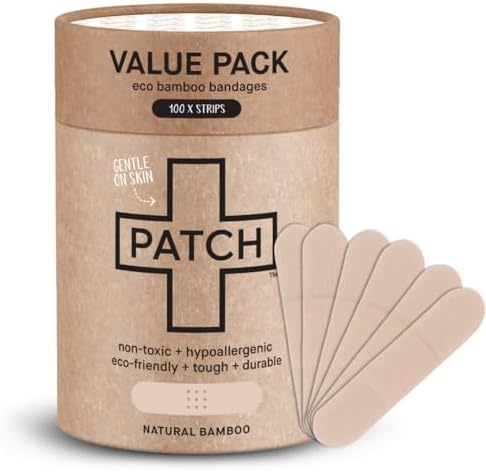 Amazon.com: PATCH 100 Count Value Pack, Organic Natural Bamboo Eco ...