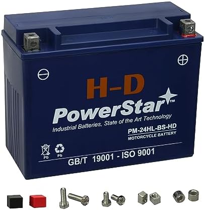 Amazon.com: PowerStar HD YTX24HL-BS Motorsports Battery Compatible with ...