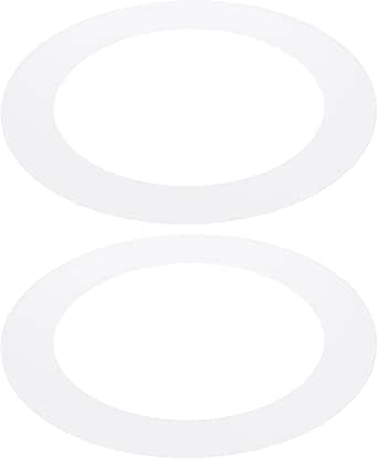 PATIKIL 4" ID 5.5" OD Plastic Trim Ring, 2 Pcs Ceiling Light Goof Rings ...