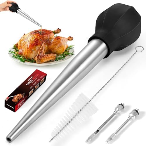 Amazon.com: SCHVUBENR Large Turkey Baster with Cleaning Brush & Needle ...