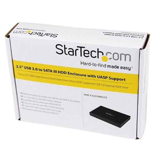 StarTech.com 2.5" Hard Drive Enclosure - Supports UASP - SATA 6Gbps ...