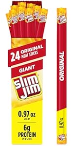 Amazon.com: Slim Jim Giant Sized Original Smoked Snack Sticks, Keto ...