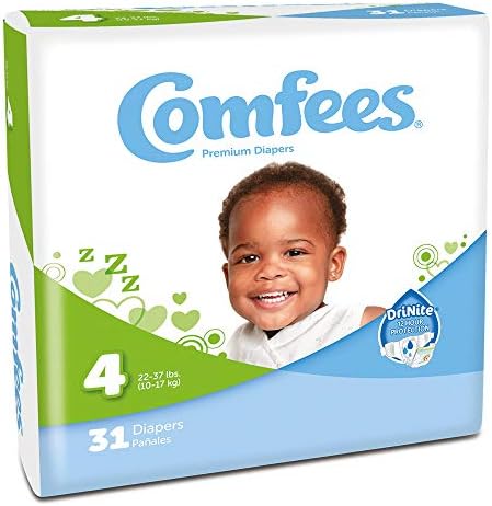 Amazon.com: Comfees Diapers Size 4, Disposable Baby Diapers,124 Count ...