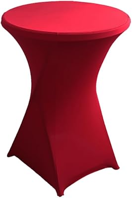 Amazon.com: Cocktail Spandex Round Tablecloth, 2 Pack 24"x43" Highboy ...