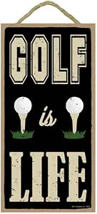 Amazon.com: SJT ENTERPRISES, INC. Golf is Life 5" x 10" Primitive Wood ...