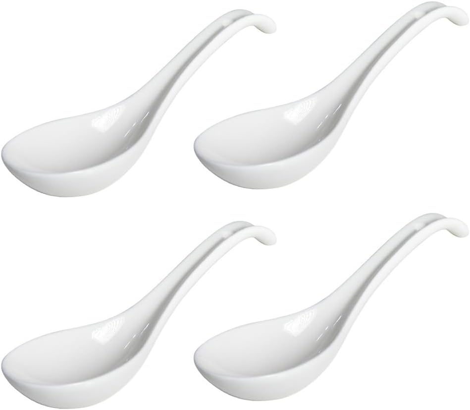 Amazon.com: Hiware 12-piece Asian Soup Spoons, Rice Spoons, Chinese Won ...