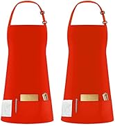 Syntus 12 Pack Bib Apron, Unisex Aprons Adjustable Waterdrop Resistant ...