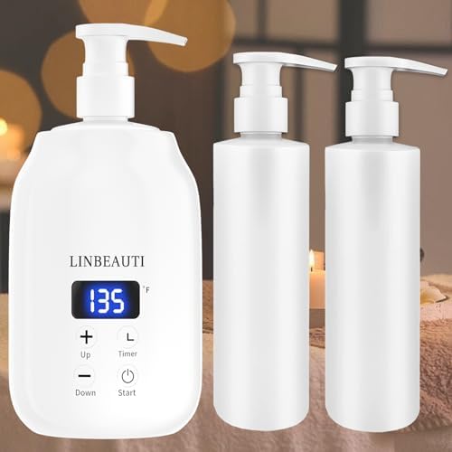 Amazon.com : Massage Oil Warmer with Two Oil Bottle, Lotion Bottle ...
