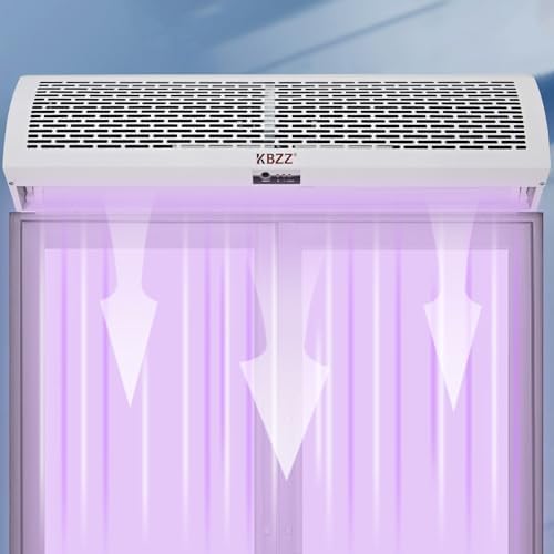 Amazon.com: KBZZ 60 吋白色空氣窗簾,Super Power 3 段速商用室內家用 : 居家與廚房