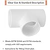 Amazon.com: 3 Way 3" PVC Tee Pipe Fittings Adapter (Socket x Socket x ...