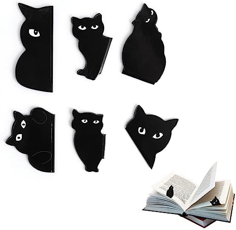 simarro Magnetic Cat Bookmarks, 6 Pcs Assorted Cute Bookmarks for ...