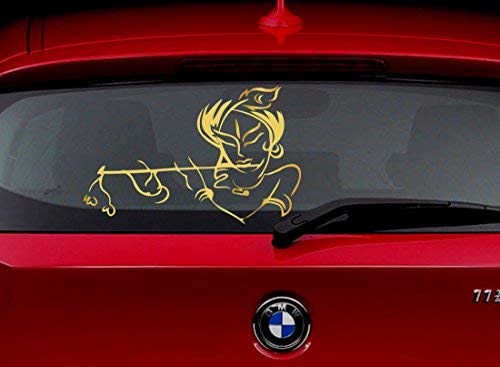 Creatick Studio Krishna with Flute Car Decal Sticker : Amazon.in: Car ...