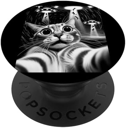 Amazon.com: Cat UFO Invasion | Funny Cat Meme Retro Alien Cat UFO ...
