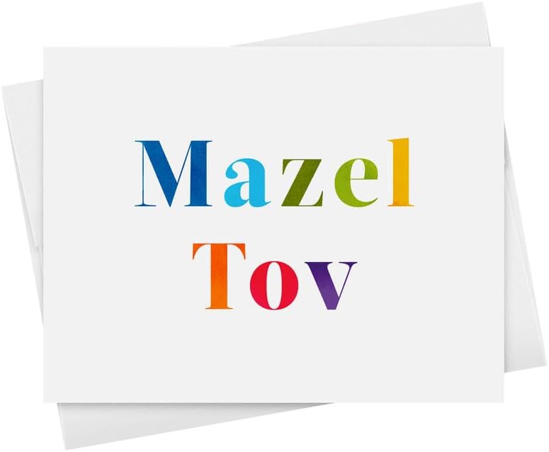 Amazon.com : Mazel Tov Congratulations and Good Luck Greeting Cards and ...