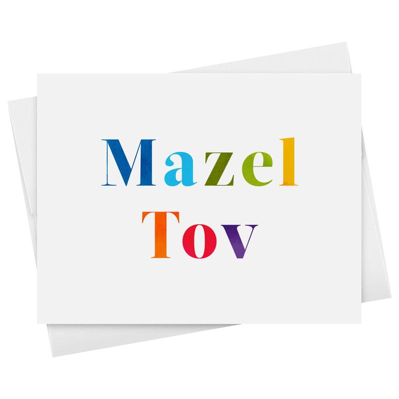 Amazon.com : Mazel Tov Congratulations and Good Luck Greeting Cards and ...