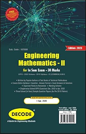 Engineering Mathematics - II for SPPU 19 Course (FE - II - Common ...
