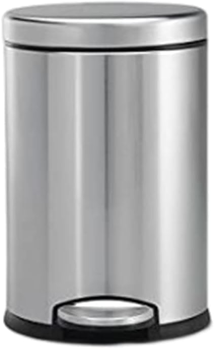 PackPro Stainless Steel Pedal Dustbin with Lid | Small Compact Space ...