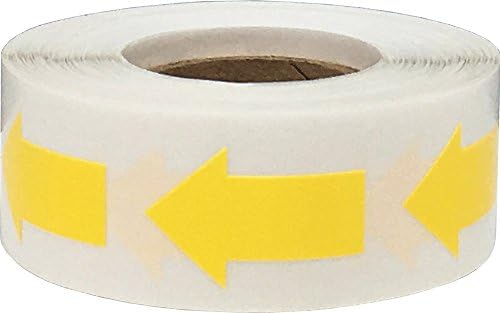 Amazon.com : Color Coding Arrow Labels Fluorescent Yellow for ...