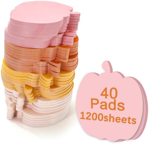Amazon.com : 1200 Pcs Halloween Pumpkin Sticky Notes Thanksgiving ...