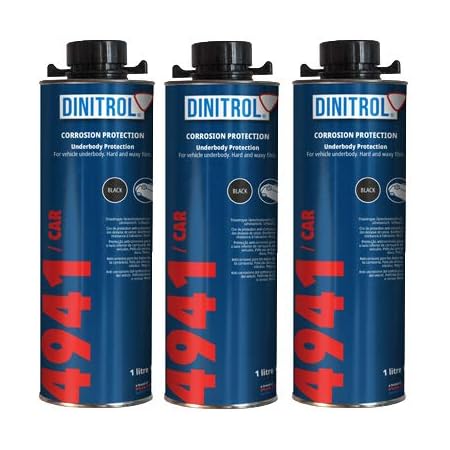 REJEL 3 x DINITROL 4941 UNDERBODY CHASSIS RUST PROOFING BLACK WAX 1 ...