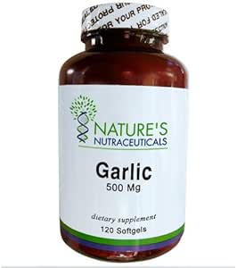 Amazon.com: Nature's Nutraceuticals Garlic 500 Mg Softgels, 120-Count ...