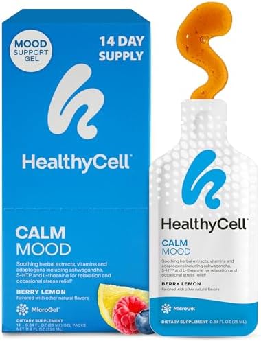 Amazon.com: Healthycell Calm Mood Daily Liquid Supplement - Cortisol ...