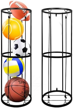 Amazon.com: MEEMENG Vertical Ball Rack, Durable Standing Holder Wall ...