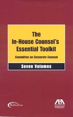Amazon.com: In-House Counsel's Essential Toolkit: 9781590316627 ...
