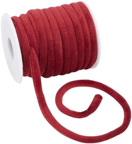 Amazon.com: OLYCRAFT 11 Yards 8mm Soft Velvet Round Cord Black Velvet ...