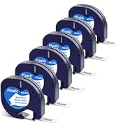 Unistar Replacement for Dymo Letratag Labels - White Plastic Tape for ...