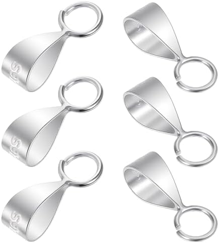 Amazon.com: 6pcs 925 Sterling Silver Bails for Jewelry Making Slider ...