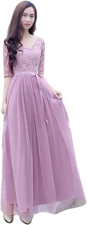 Amazon | [EDREES] ドレス レディース 半袖 ロング丈 パーティードレス カクテルドレス ウエディングドレス エレガント 気質 大きいサイズ 演奏会 二次会 結婚式 ダンス ...