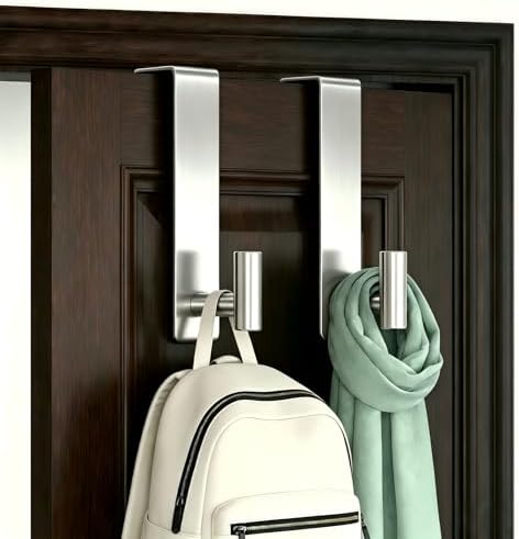 Amazon.com: Heavy Duty Rustproof Stainless Steel Over-Door Hook for ...