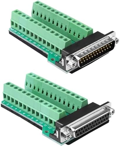 PENGLIN 2 Stück DB25 Stecker Buchse Breakout Board Steckverbinder ...