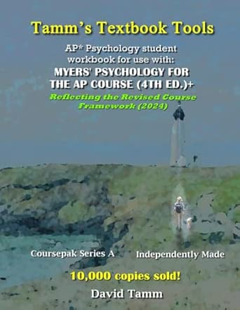AP* Psychology Student Workbook for use with: Myers' Psychology for the ...