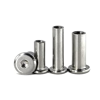 XUCONG M8,25mm 5pcs 304 Stainless Steel Large Flat Hex Hexagon Socket Head Splint Nut Furniture ...
