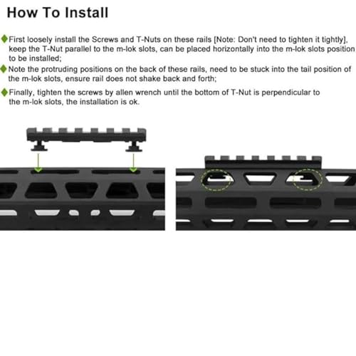 RALSPEC 2 x Aluminium 5 Slot 20mm Picatinny MLOK Rail Sections ...