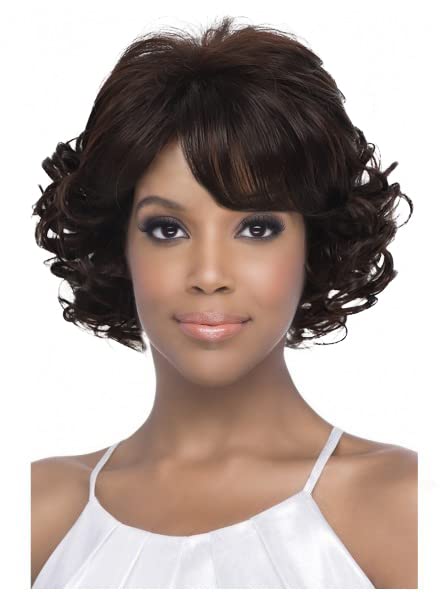 Amazon.com : XIUFAXIRUSI XIUFAXIRUSI Short Dark Brown Curly Wigs for ...