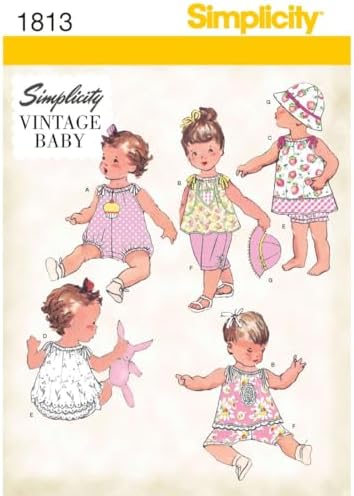 Simplicity Sewing Pattern 1566: Babies' Separates, Size A, Paper, White ...