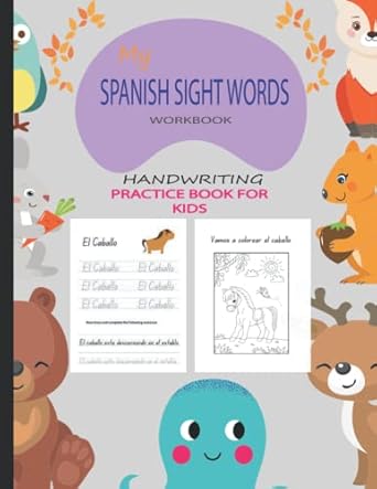 My Spanish Sight Words Activity WorkBook: Handwriting Practice Book for ...