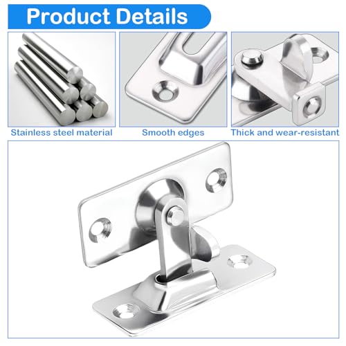 TPBSITNS 2PCS 90 Degree Sliding Door Lock, Stainless Steel Right Angle ...
