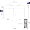Impact Canopy 10x10 Aluminum Ultra Light Weight Pop Up Canopy Tent ...